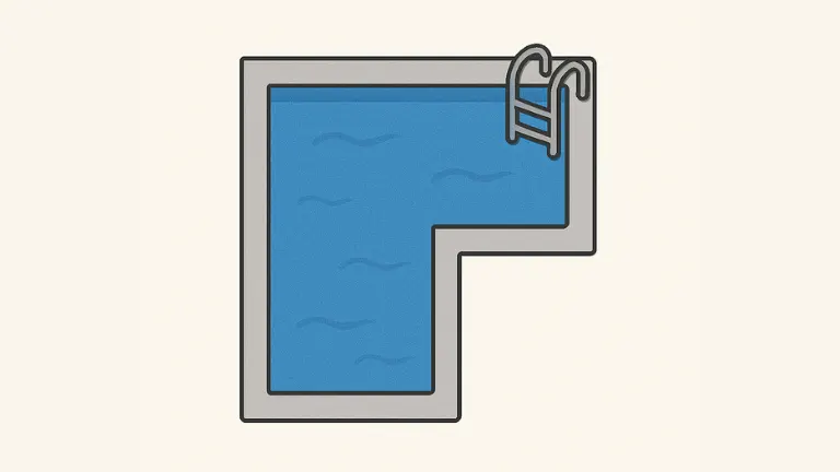 L-Shape Pool Volume Calculator Liters, Gallons, & Cubic ft